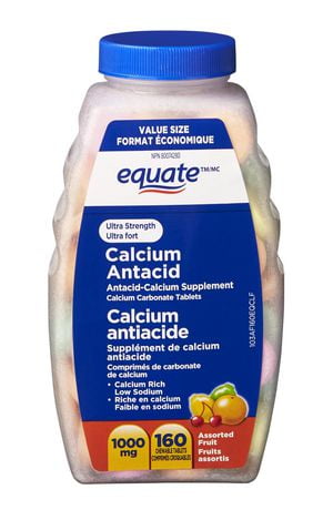 Equate Ultra Strength Calcium Antacid, Assorted Fruit 1000mg | Walmart ...