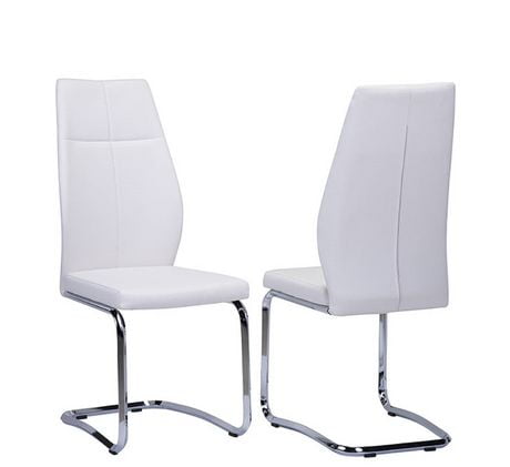Click here for Topline Home Furnishings Grey Faux Leather Side Ch... prices