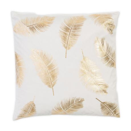Click here for Hometrends Feather Print Decorative Pillow White 1... prices