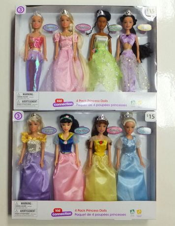 kid connection 4PK Princess Dolls | Walmart Canada