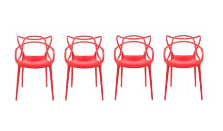 Click here for Heavenly Collection Red Plastic Armchair Red # prices