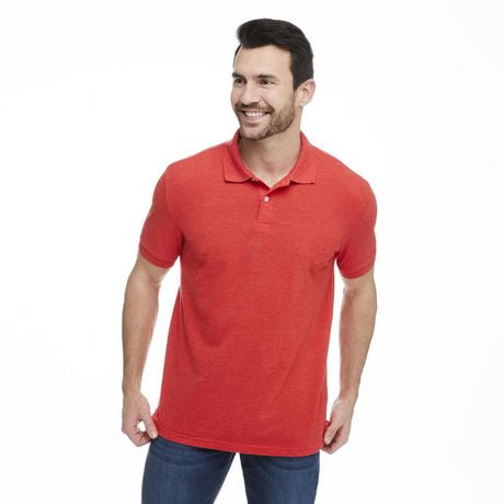 Click here for George Mens Short Sleeve Solid Pique Polo Red L prices