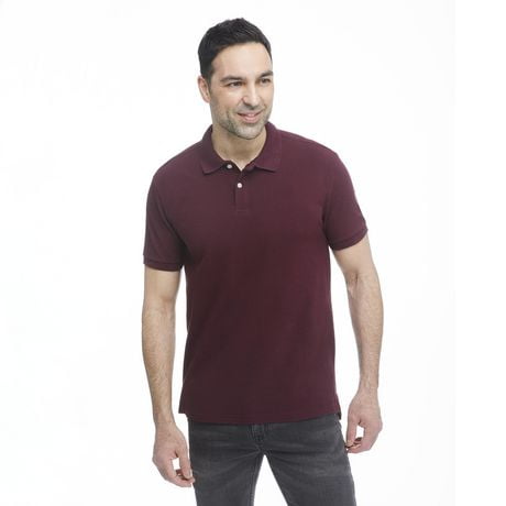 Click here for George Mens Short Sleeve Solid Pique Polo Burgundy... prices