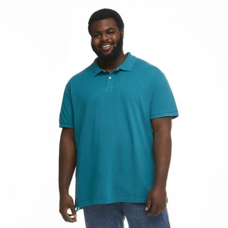 Click here for George Big Mens Solid Pique Polo Teal 4Xl prices