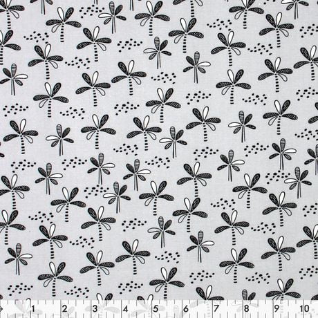 Click here for Fabric Creations Grey With Drawn Palm Trees Cotton... prices