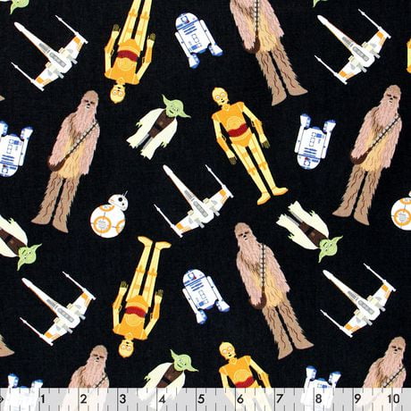 Click here for Fabric Creations Black With Star Wars Icons Cotton... prices