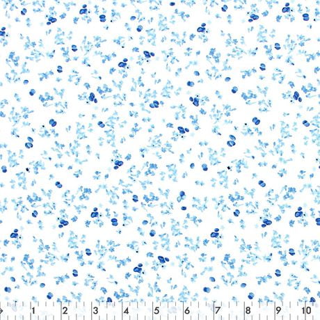 Click here for Fabric Creations White With Small Blue Flower Stem... prices