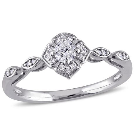 Click here for Miabella 1/5 Carat T. W. Diamond 10K White Gold In... prices
