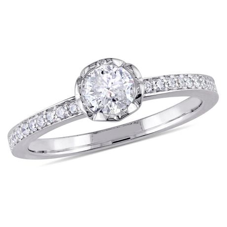 Click here for Miabella 0.62 Carat T. W. Diamond 14 K White Gold... prices