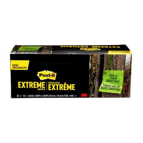 Post-it® Extreme Notes, EXT33-32CBNT-C, 3 in x 3 in (76 mm x 76 mm), 32 ...