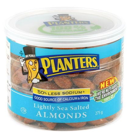Planters - lightly Sea Salted Almonds, Pl Almonds with Sea Salt ...