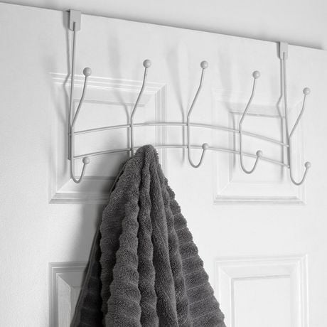 Click here for Home Basics Shelby 5 Hook Over The Door Hanging Ra... prices