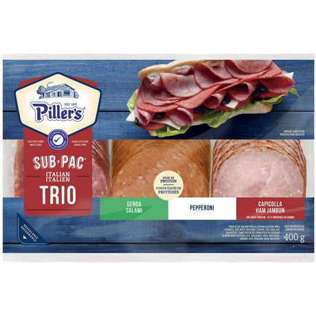 Piller's Sub Pac Italian Trio (Pepperoni, Genoa Salami, Ham Capicolla ...