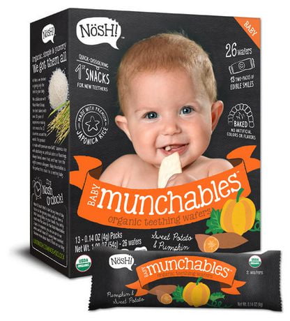 NOSH - Baby Munchables Organic Teething Wafers Sweet Potato & Pumpkin ...