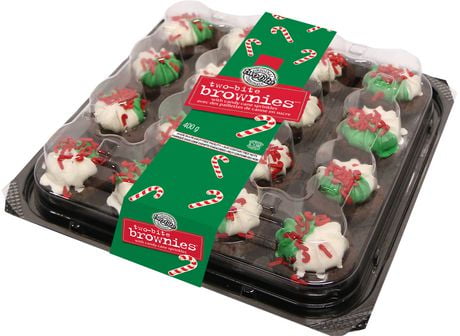 two-bite® Brownies with Candy Cane Sprinkles Party Platter - Walmart.ca