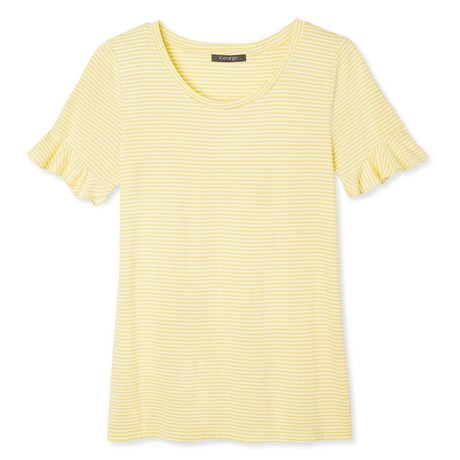 George Women's Ruffle Sleeve Tee | Walmart Canada