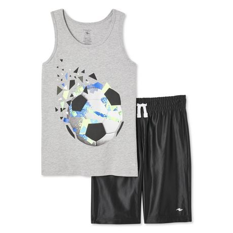 Click here for Athletic Works Boys Tank And Short 2-Piece Set Gre... prices