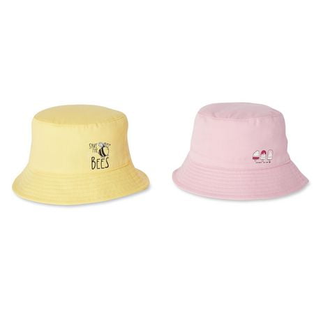 Click here for George Toddler Girls Bucket Hats 2-Pack Pink 2-3 prices