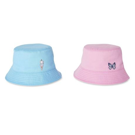 Click here for George Toddler Girls Bucket Hats 2-Pack Turquoise... prices
