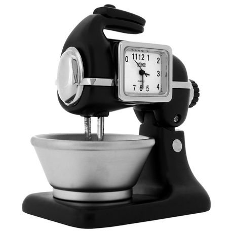Deluxe Kitchen Mixer Collectible Desktop Mini Clock (C1015BK) | Walmart ...