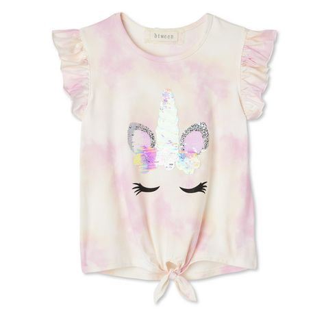 Click here for Btween Girls Ruffle Sleeve High-Low Tee Pink 5 prices