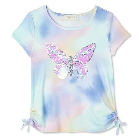 Click here for Btween Girls Side Tie Tee Blue 8 prices