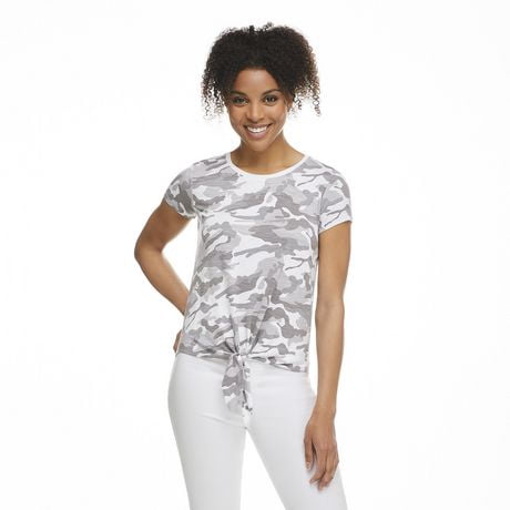 George Women's Printed Tie-Front Top | Walmart Canada