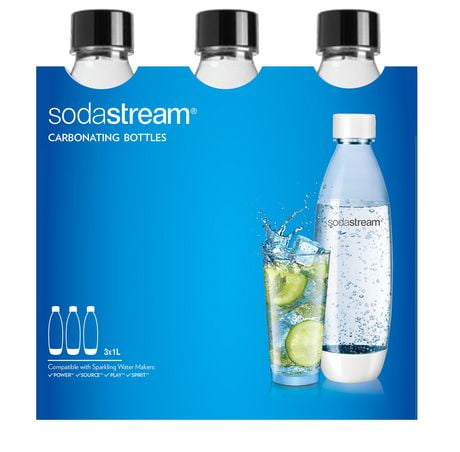 Click here for Sodastream 1L Fuse Carbonating Bottle Black  3Pk B... prices