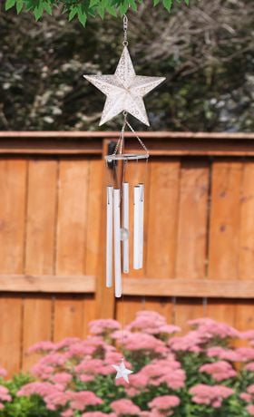 Click here for Hometrends Metal White Star Wind Chime White 34 In prices