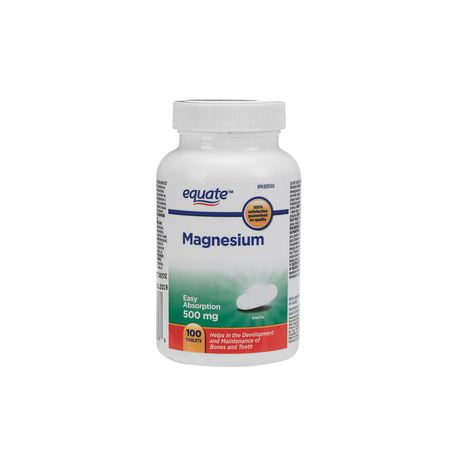 Equate Magnesium, 500 mg, 100 Tablets - Walmart.ca
