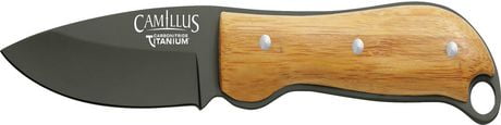 Camillus 8'' Carbonitride Titanium Fixed Blade Knife with Bamboo Handle ...