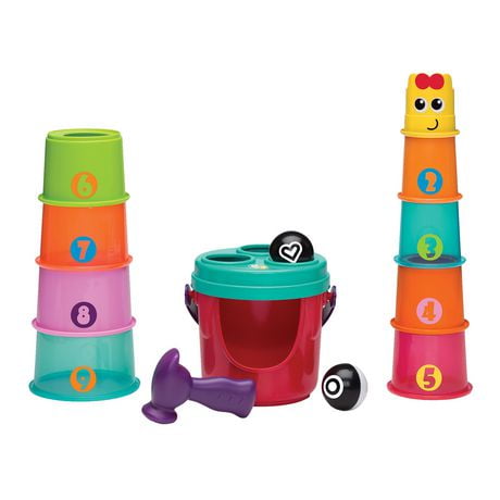 Infantino Bkids Shape Sorting Stack N' Nest Toy Buckets | Walmart Canada