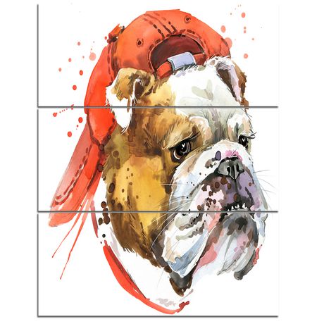 Click here for Design Art Bulldog Illustration Art Canvas Print R... prices
