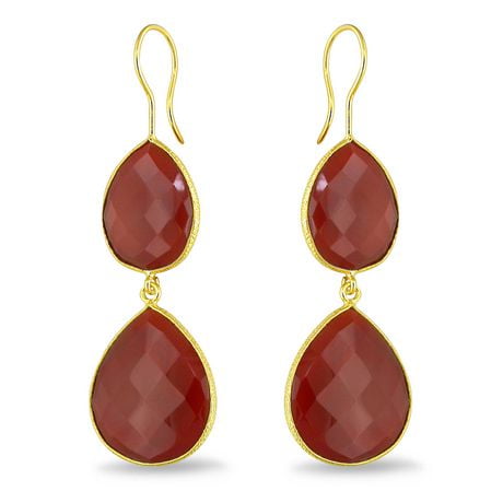 Click here for Tangelo 39 Carat T. G.W. Carnelian Yellow Rhodium-... prices