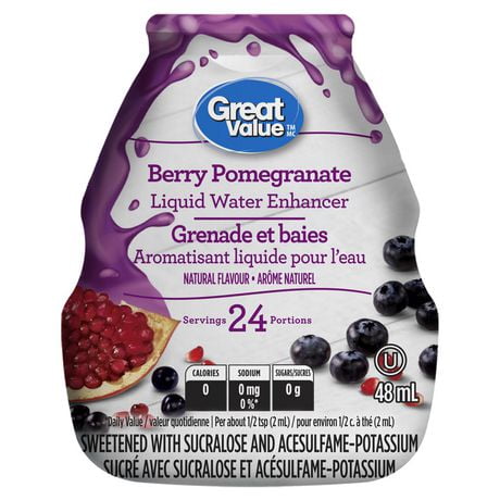 Great Value Berry Pomegranate Liquid Water Enhancer | Walmart Canada