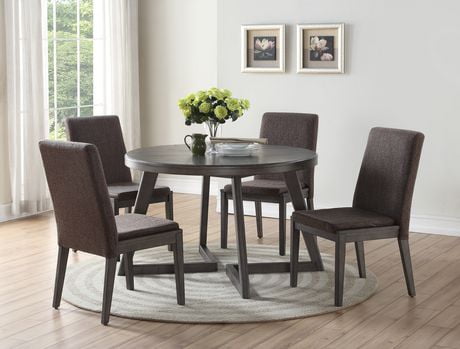 Click here for Brassex Inc Cleo 5-Piece Dining Set  Dark Grey Gre... prices