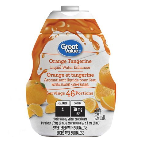 Great Value Orange Tangerine Value Size Liquid Water Enhancer | Walmart ...
