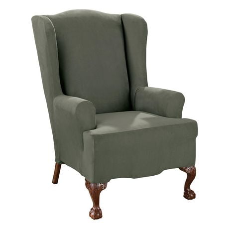 Click here for Surefit Sure Fit Stretch Suede Wing Chair Slipcove... prices