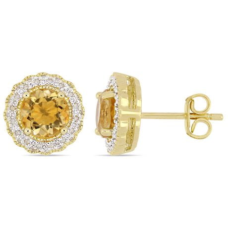 Click here for Tangelo 1-1/2 Carat T. G.W. Citrine And 1/10 Carat... prices
