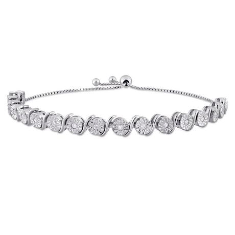 Click here for Miabella 1/2 Carat T. W. Diamond Sterling Silver T... prices