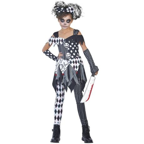 Child's Nightmare Jester Costume for Grils - Walmart.ca