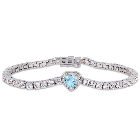 Click here for Tangelo 8-1/2 Carat T. G.W. Blue Topaz And Created... prices