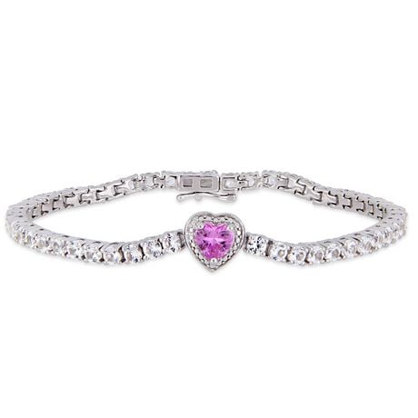 Click here for Tangelo 8-1/2 Carat T. G.W. Created Pink And White... prices