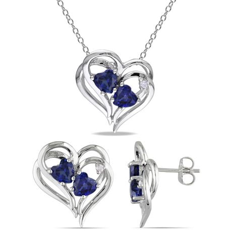 Click here for Tangelo 3-1/3 Carat T. G.W. Created Blue Sapphire... prices
