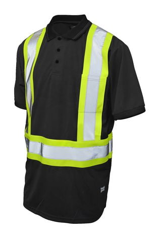 Click here for Tough Duck Short Sleeve Safety Polo Shirt Black 4X... prices