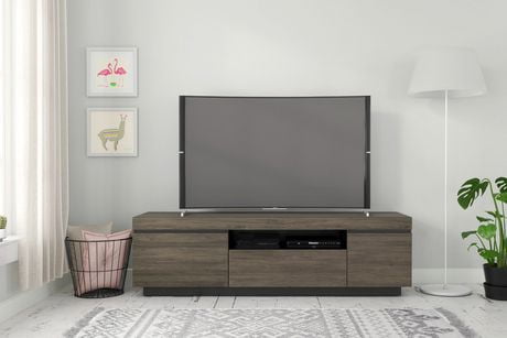 Nexera Lima 68 inch TV Stand, Bark Grey and Black | Walmart Canada