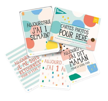 Milestone - Baby Photo Cards Cotton Candy French | Walmart Canada