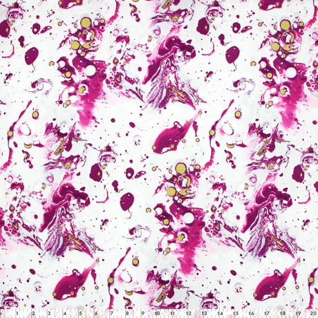 Click here for Fabric Creations White With Purple And Gold Metall... prices