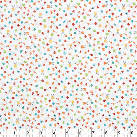 Click here for Fabric Creations White With Wind And Small Flower... prices