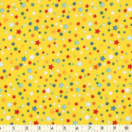 Click here for Fabric Creations Yellow With Bright Coloured Stars... prices